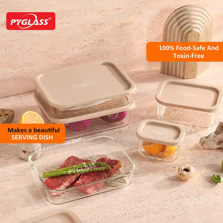 Best nesting glass food storage containers with Lids – Set of 7 ...