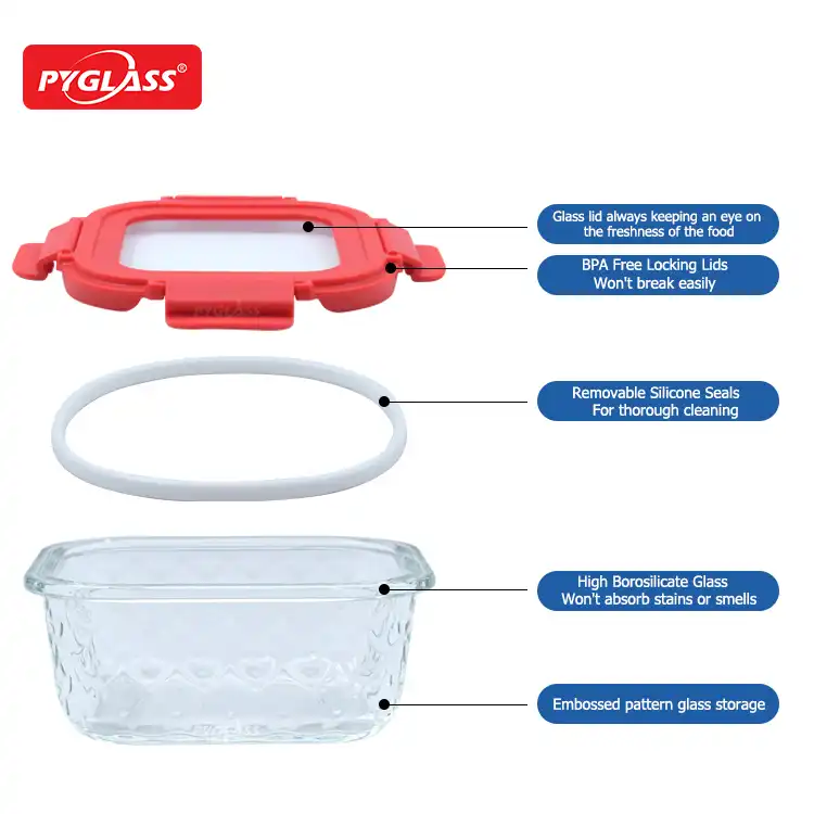 customizable-9-piece-glass-refrigerator-storage-containers-lids ...