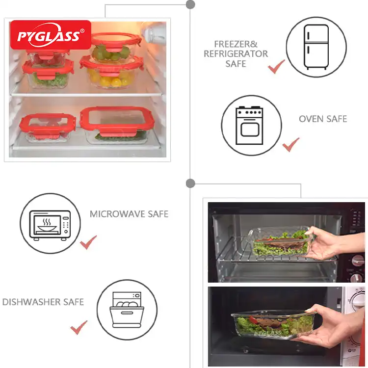 customizable-9-piece-glass-refrigerator-storage-containers-lids ...
